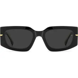 Victoria Beckham Vb 7018/s 53mm Rectangular Sunglasses - Black/grey