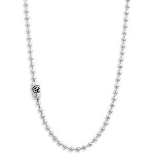Good Art Hlywd Rosette Poplock Ball Chain Necklace - Sterling Silver