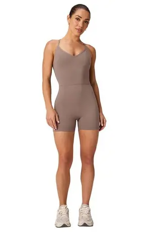 FABLETICS Booty Scrunch Pureluxe V-back Jumpsuit 4 - Desert Shadows