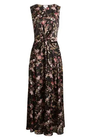 CECE DUPRAZ Floral Print Sleeveless Maxi Dress