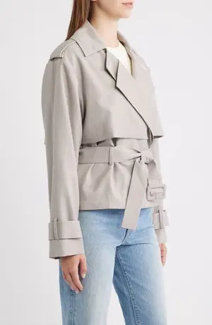 ROWING BLAZERS Houndstooth Short Trench Jacket