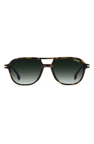 Carrera Eyewear Ca 392/s 54mm Square Sunglasses - Havana/green Shaded