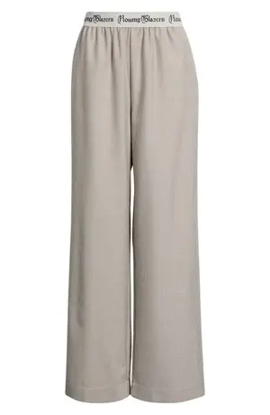 ROWING BLAZERS Houndstooth Pull On Wide Leg Pants