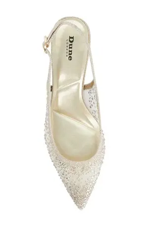Dune London Cirelle Pointed Toe Slingback Sandal - Gold