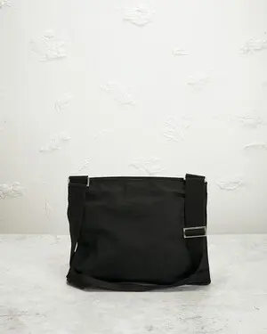 FWRD RENEW Prada Tessuto Flat Messenger Bag