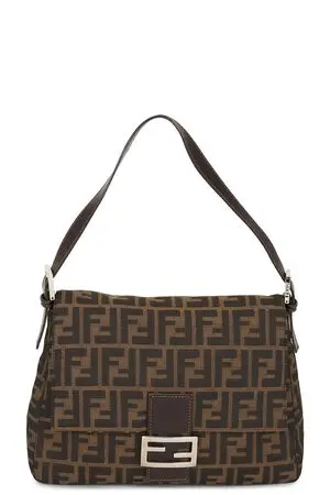 Fendi Zucca Mama Forever Baguette Shoulder Bag - Brown
