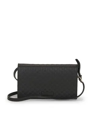 FWRD RENEW Gucci Microguccissima Wallet On Chain - Black