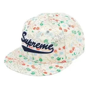 Supreme X New Era Floral Jacquard Cap - White