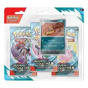 POKEMON Card Eng. 2025 : Journey Together 3 Packs Blister 'scrafty - Multi-color