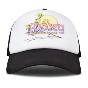 Roxy Trucker Cap With Printed Graphic - Anthracite/white