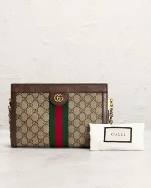 FWRD RENEW Gucci Ophidia Shoulder Bag - Brown