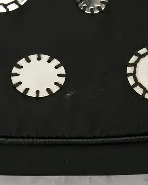 FWRD RENEW Prada Sequin Polka Dot Re-edition 2005 Re-nylon Shoulder Bag - Black