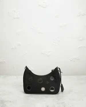 FWRD RENEW Prada Sequin Polka Dot Re-edition 2005 Re-nylon Shoulder Bag