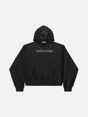 AELFRIC EDEN Boxy Rhinestone Star Pullover Hoodie