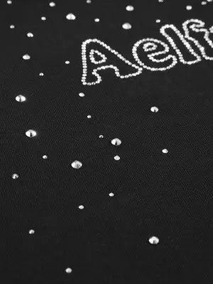 AELFRIC EDEN Boxy Rhinestone Star Pullover Hoodie