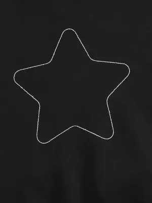 AELFRIC EDEN Boxy Rhinestone Star Pullover Hoodie