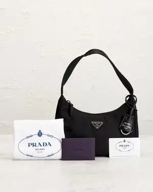 FWRD RENEW Prada Mini Re-edition 2000 Re-nylon Shoulder Bag - Black
