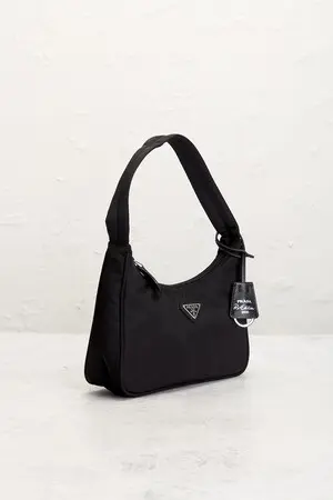 Prada Mini Re-edition 2000 Re-nylon Shoulder Bag - Black