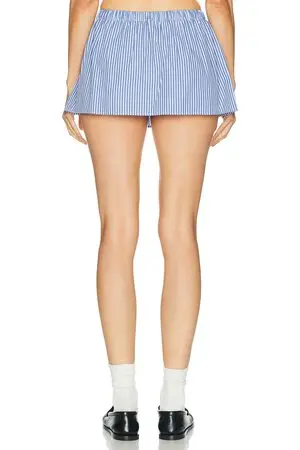 SPORTY & RICH Signature Logo Poplin Skirt