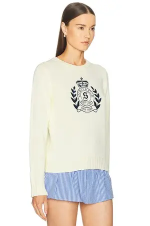 SPORTY & RICH Ny Crest Knitted Sweater