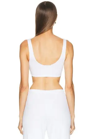SPORTY & RICH Signature Logo Ribbed Bralette