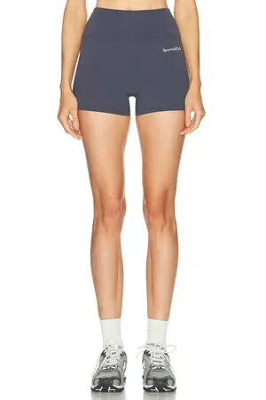 SPORTY & RICH Serif Logo Mini Biker Short