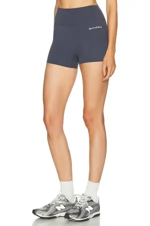 SPORTY & RICH Serif Logo Mini Biker Short