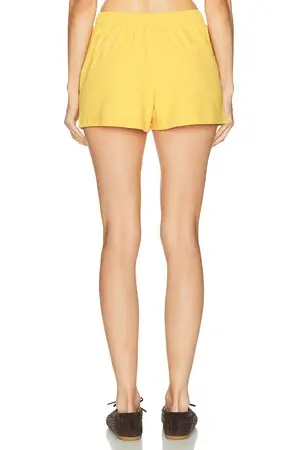 SPORTY & RICH Title Embroidered Disco Short