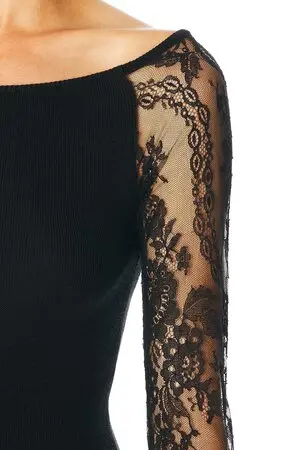 Valentino Garavani Wool Viscose Midi Dress - Nero