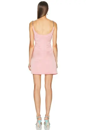 Valentino Garavani Cady Raso Embroidered Mini Dress