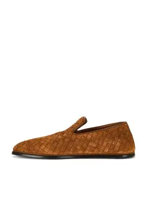Bottega Veneta Palazzo Closed Back Slipper In Brown
