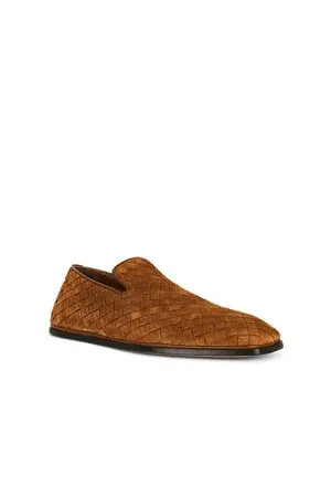Bottega Veneta Palazzo Closed Back Slipper In Brown