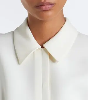 Fendi Belted Wool And Silk Midi Dress