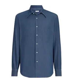 Brunello Cucinelli Denim Chambray Shirt