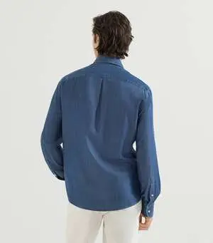 Brunello Cucinelli Denim Chambray Shirt
