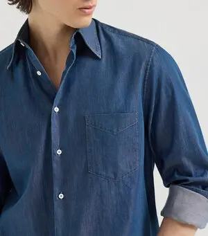 Brunello Cucinelli Denim Chambray Shirt