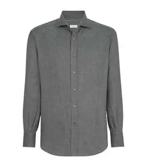 Brunello Cucinelli Cotton-blend Flannel Shirt