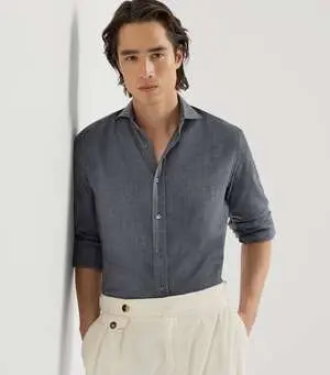 Brunello Cucinelli Cotton-blend Flannel Shirt