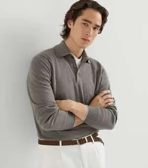Brunello Cucinelli Cashmere Polo Sweater - Green