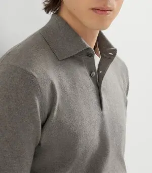 Brunello Cucinelli Cashmere Polo Sweater - Green