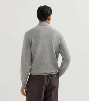 Brunello Cucinelli Cashmere Knitted Collared Overshirt Cardigan