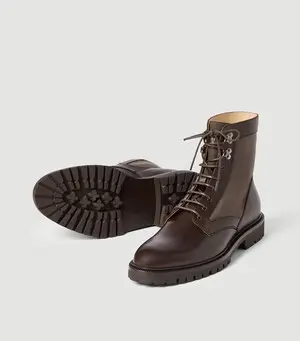 Brunello Cucinelli Leather Lace-up Ankle Boots