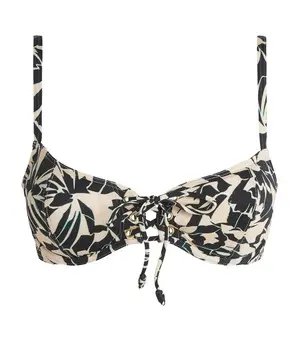 Ulla Johnson Printed Noa Bikini Top - Navy