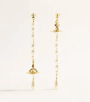 VIVIENNE WESTWOOD Broken Pearl Earrings - Gold