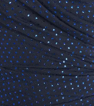 Talbot Runhof Sequined Sleeveless Gown - Navy