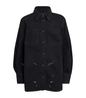 GANNI Broderie Anglaise Denim Jacket