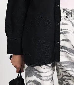 GANNI Broderie Anglaise Denim Jacket