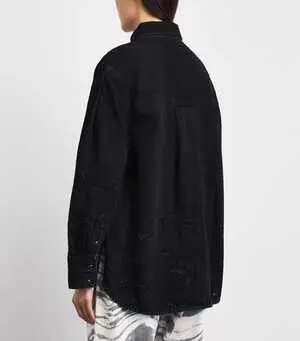GANNI Broderie Anglaise Denim Jacket