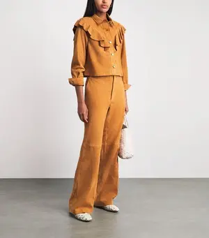 Ulla Johnson Ruffled Matilde Suede Jacket
