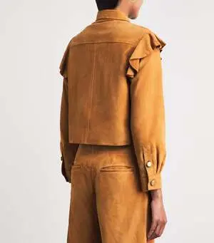 Ulla Johnson Ruffled Matilde Suede Jacket